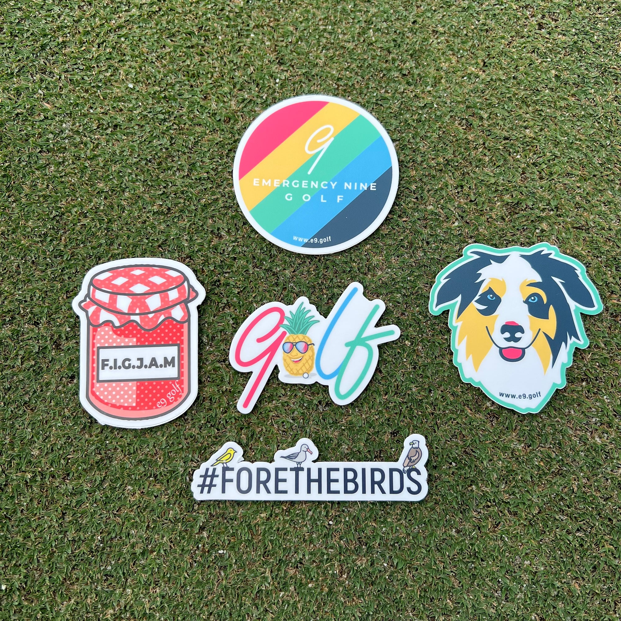 e9 golf Stickers - 4 pack – e9.golf